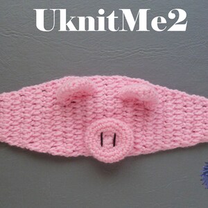 Crochet Pig Headband Pattern 5 Sizes Baby/child/adult - Photo Tutorial ...