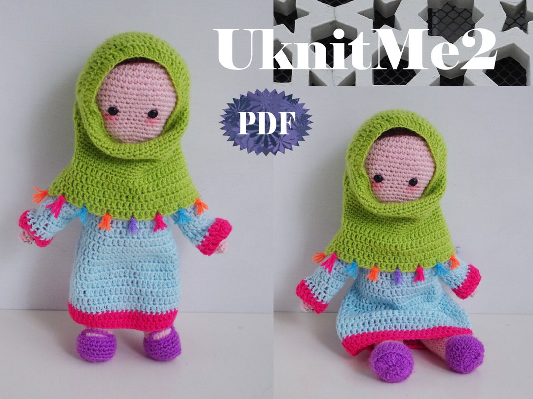 Muslim Doll Crochet Pattern - Islamic With Hijab Amigurumi Doll Crochet ...