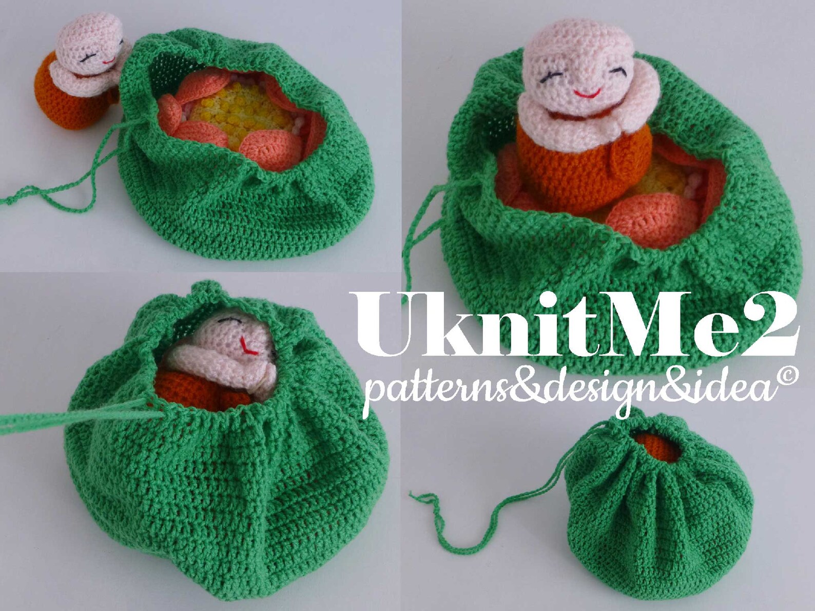 Doll Buddha Amigurumis Crochet Pattern - Buddha Monk, Lotus Flower ...