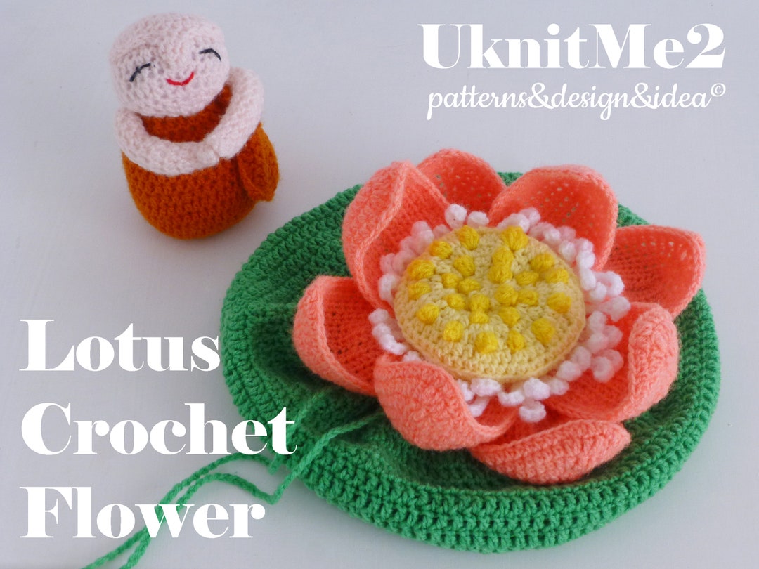 Doll Buddha Amigurumis Crochet Pattern - Buddha Monk, Lotus Flower ...