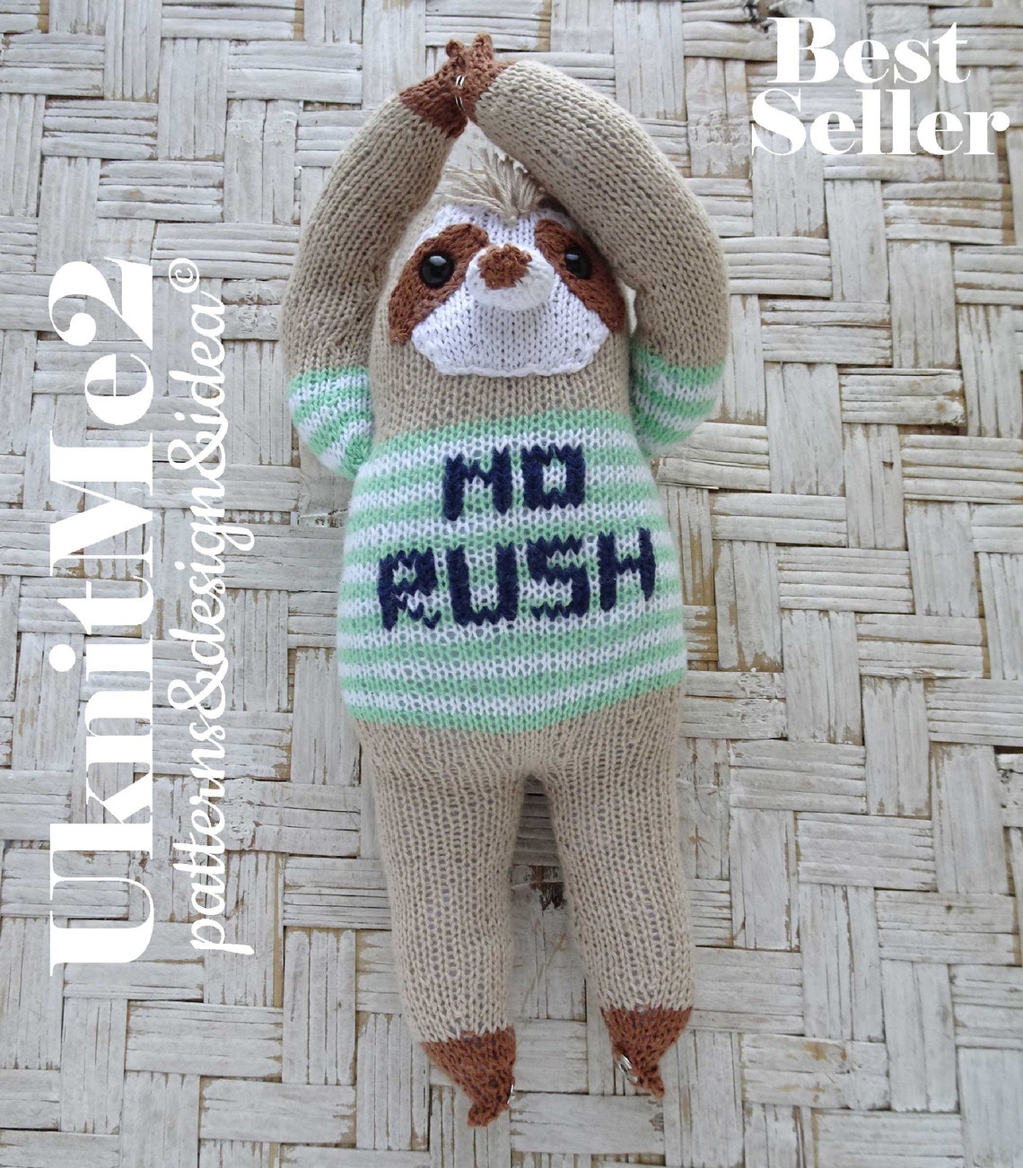 Sloth Knitting Pattern Amigurumi Toy Knit Pattern Sloth - Etsy