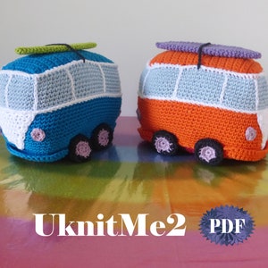 Surf Van Crochet Pattern Amigurumi PHOTO Tutorial Beginner Easy Crochet ...