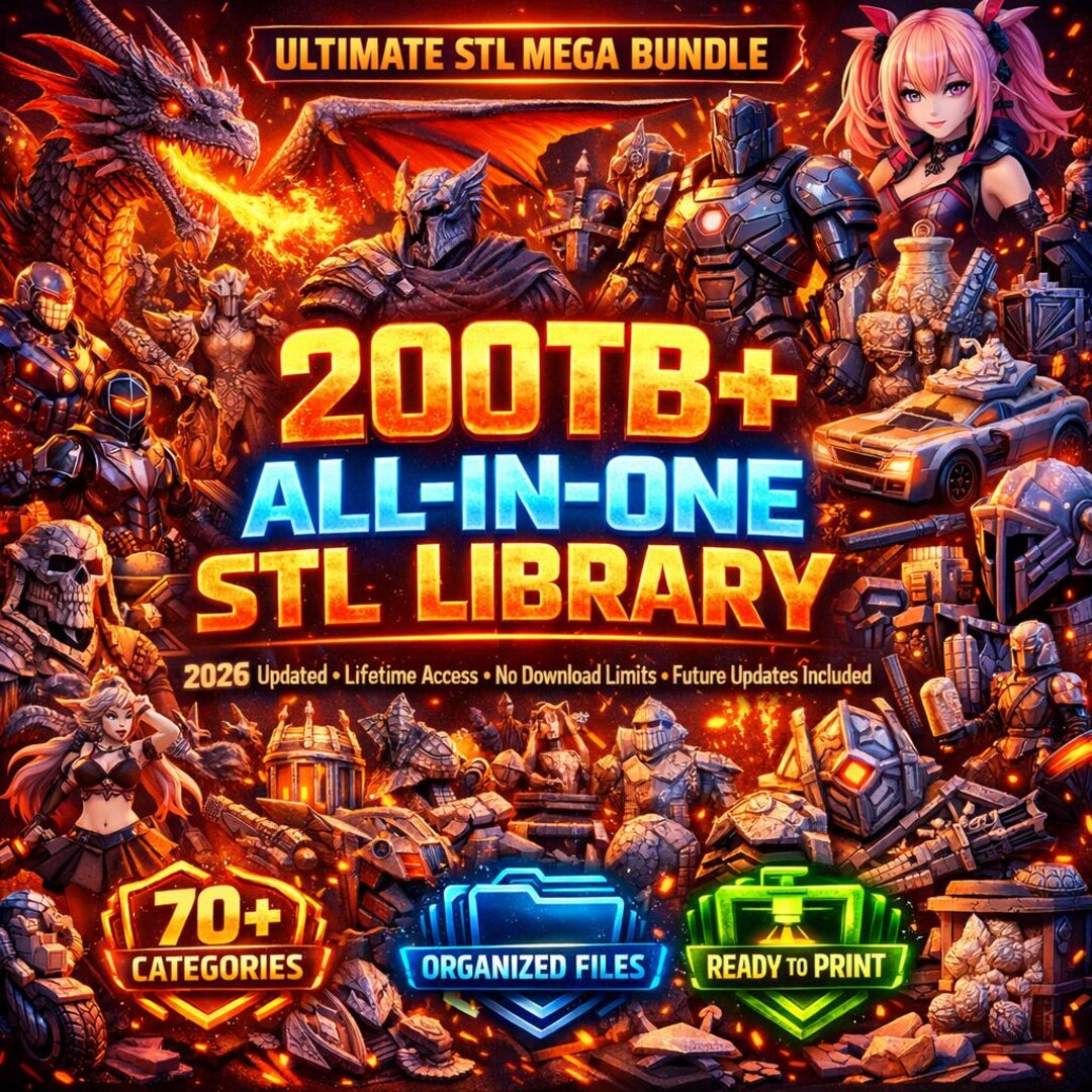 20,000,000+ STL 3D Models Library – 200 TB Mega Collection | Instant ...