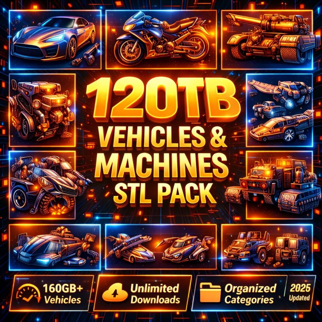 Huge 3D Print STL Pack –120 TB | 90,000+ Files | Full Lifetime Access ...