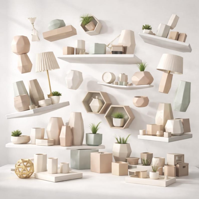 Home & Decor STL Files BUNDLE, 3D Printer Files, Home Decor 3d Files ...
