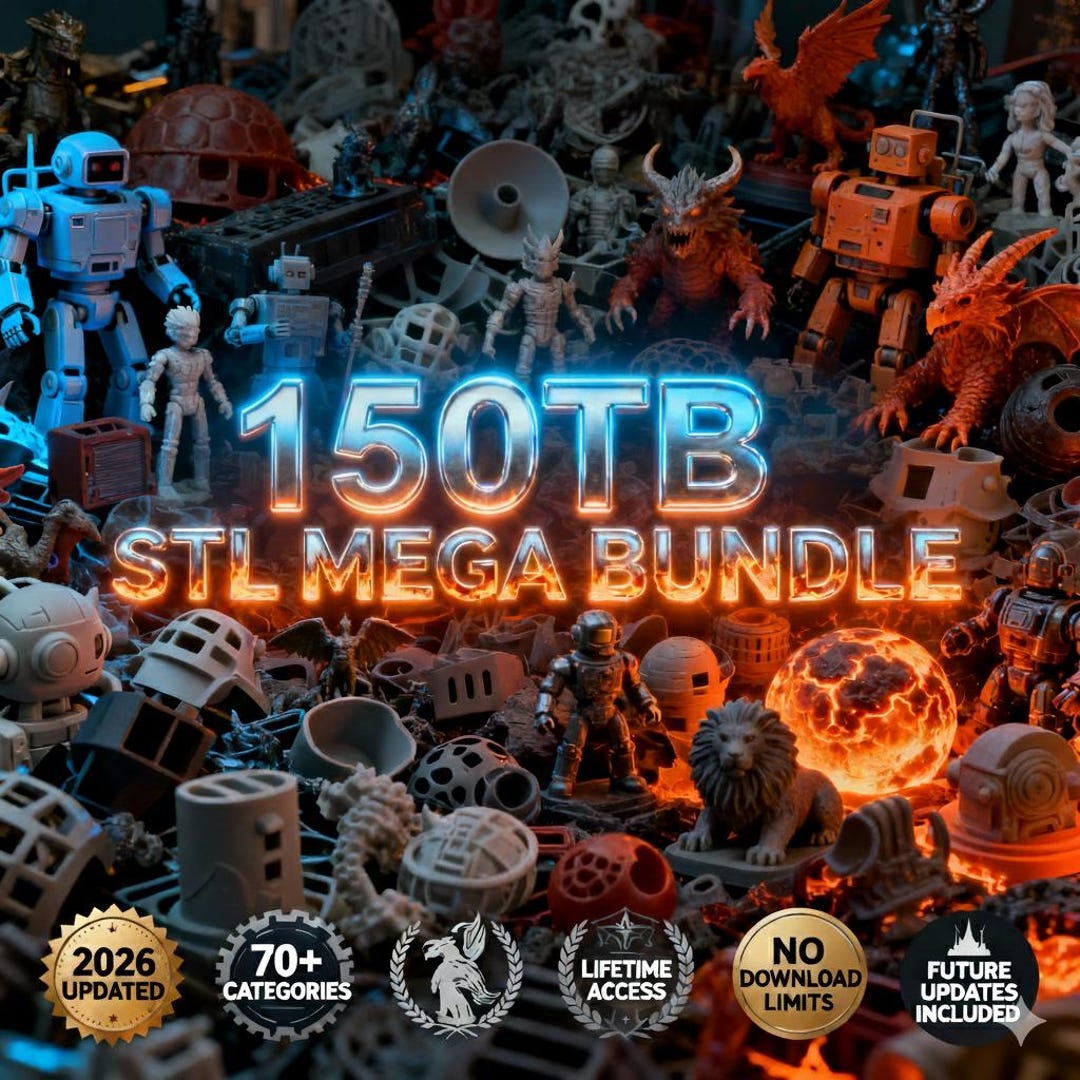 20,000,000+ STL 3D Models Library – 150 TB Mega Collection, Instant ...