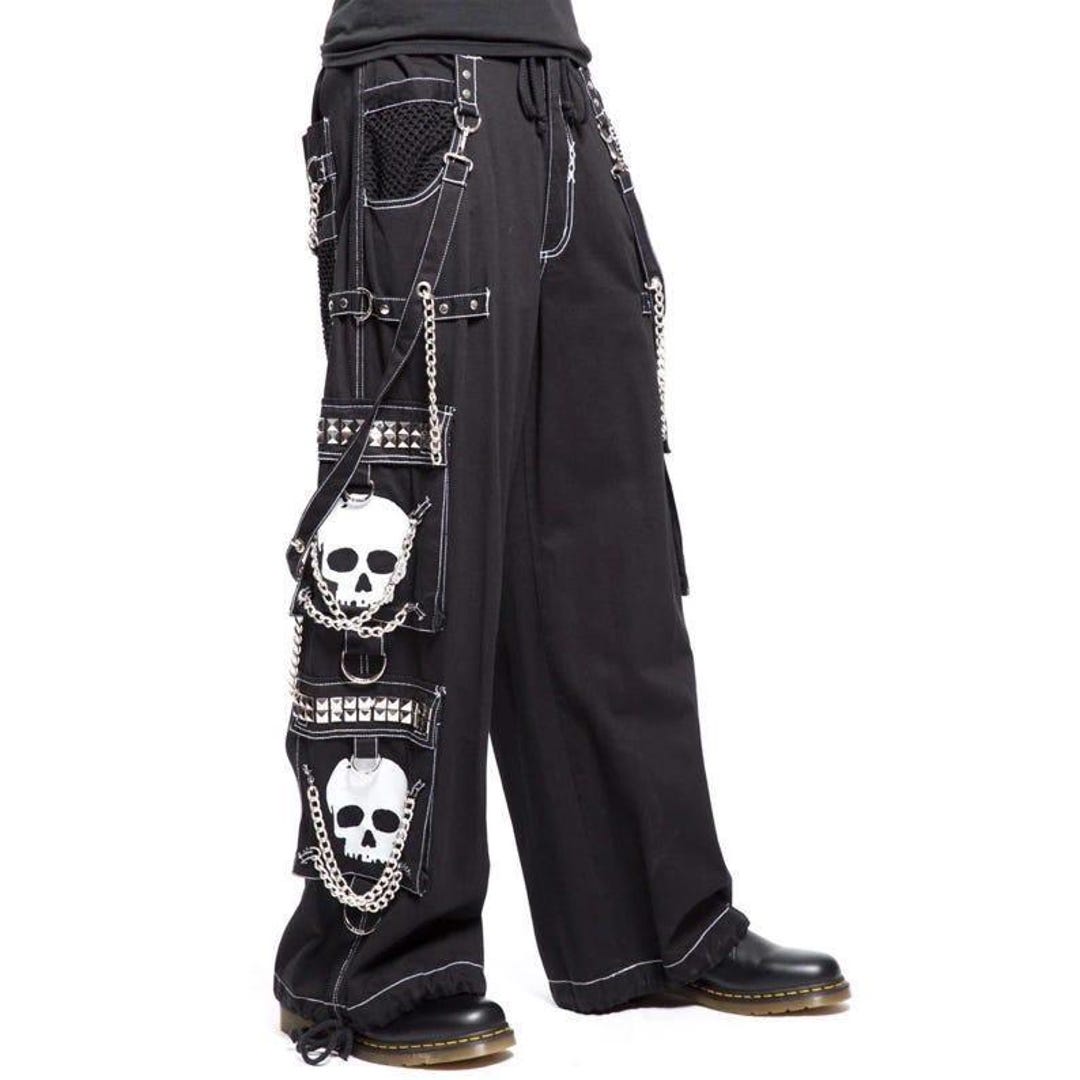Gothic Skull Chain Cargo Pants: Punk Festival Trousers - Etsy