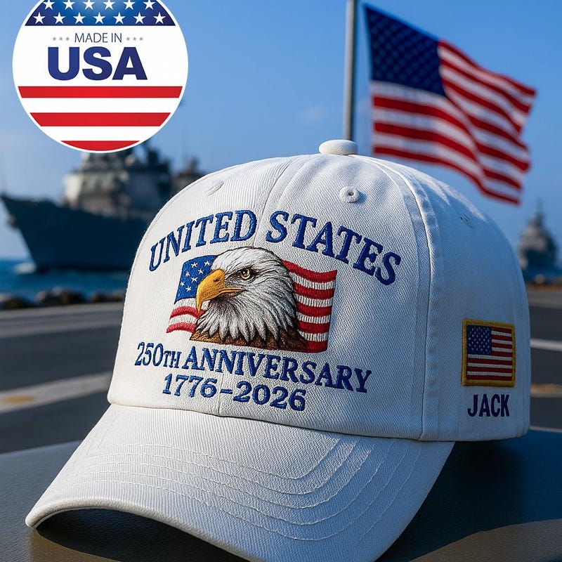 250th Embroidered Anniversary Usa Hat - Etsy