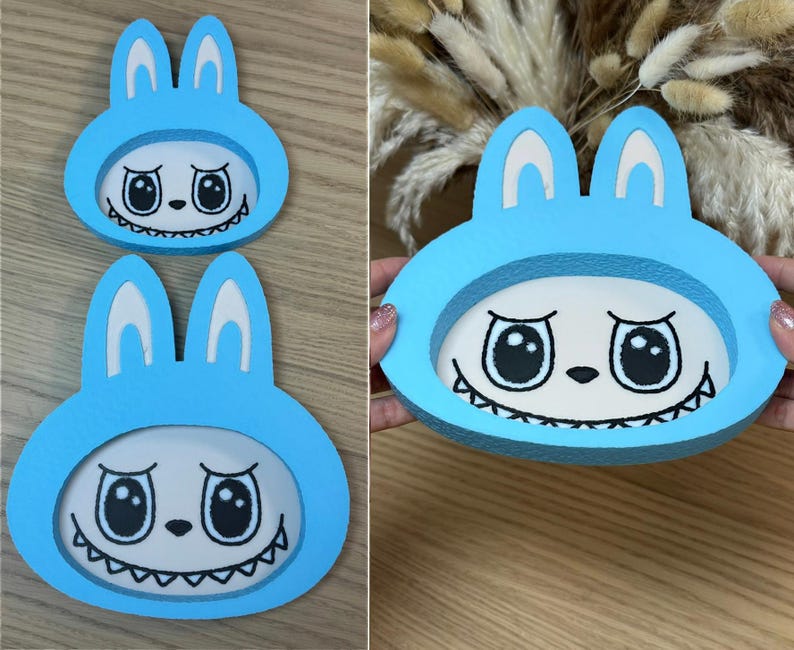 Labubu Face Tray – 3D Printed Trinket Dish & Catch-all Bowl – Small ...