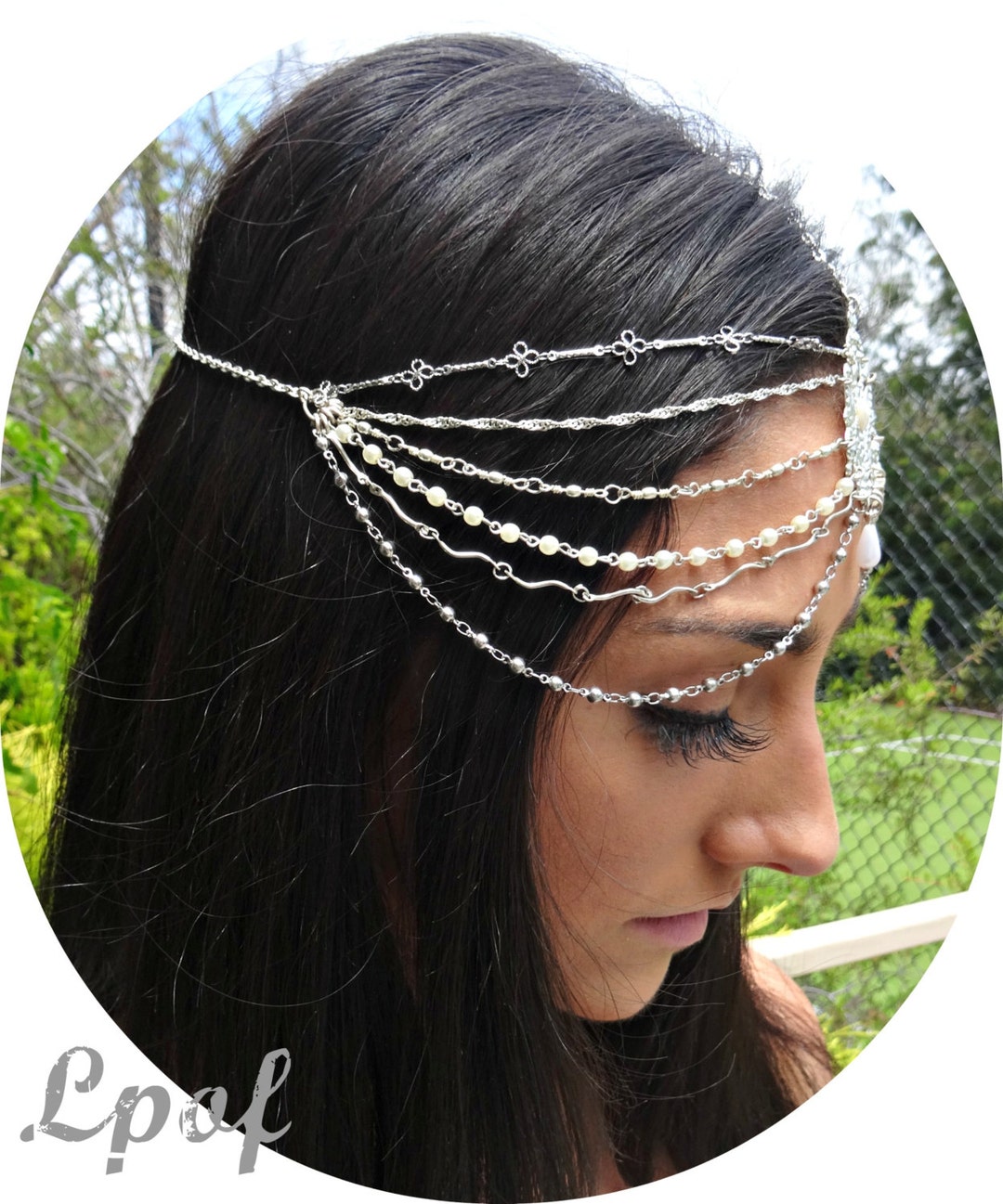 Weddings Bridal Headpiece Head Jewelry Chain Head Chain Headpiece ...