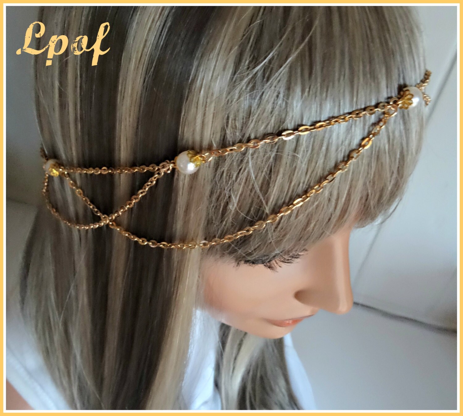 Rose Gold Bridal Headpiece Head Piece Hair Jewelry Chain | Etsy Australia