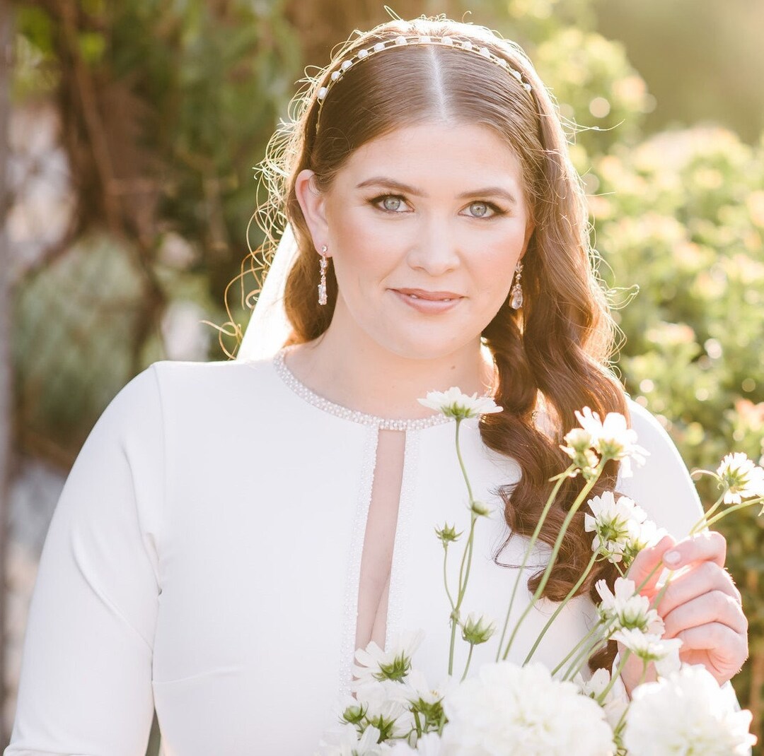 Pearl Bridal Headband Pearl Headband Bridal Pearl Headpiece Alice Crown ...