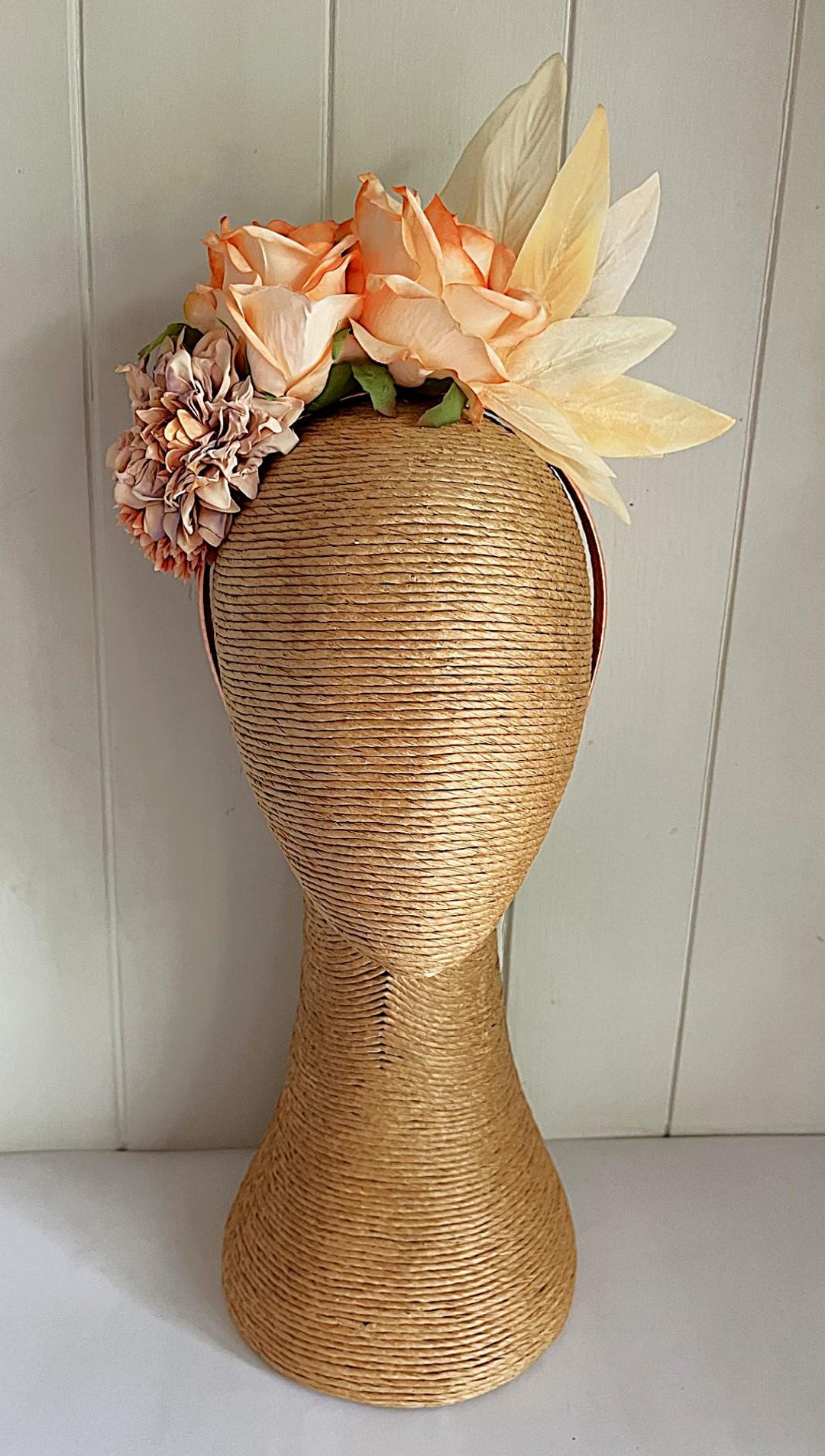 Burnt Orange Spring Racing Flower Fascinator Melbourne Cup Orange ...