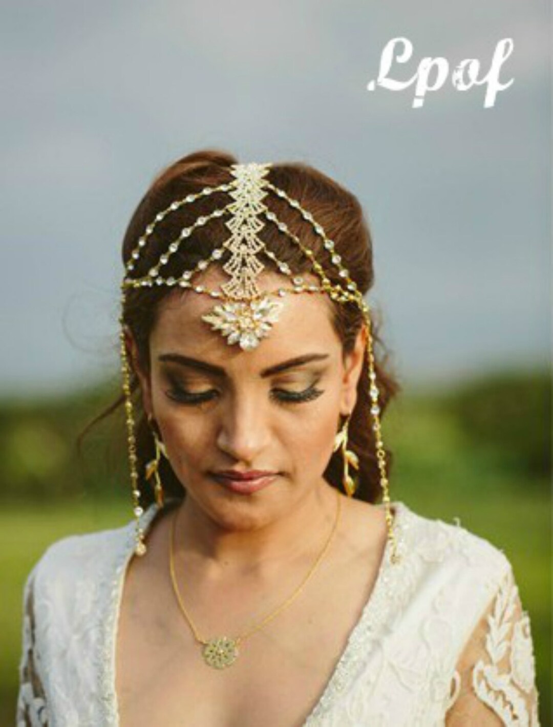 Bridal Head Chain Weddings Bridal Headpiece Headpiece Wedding Headpiece ...