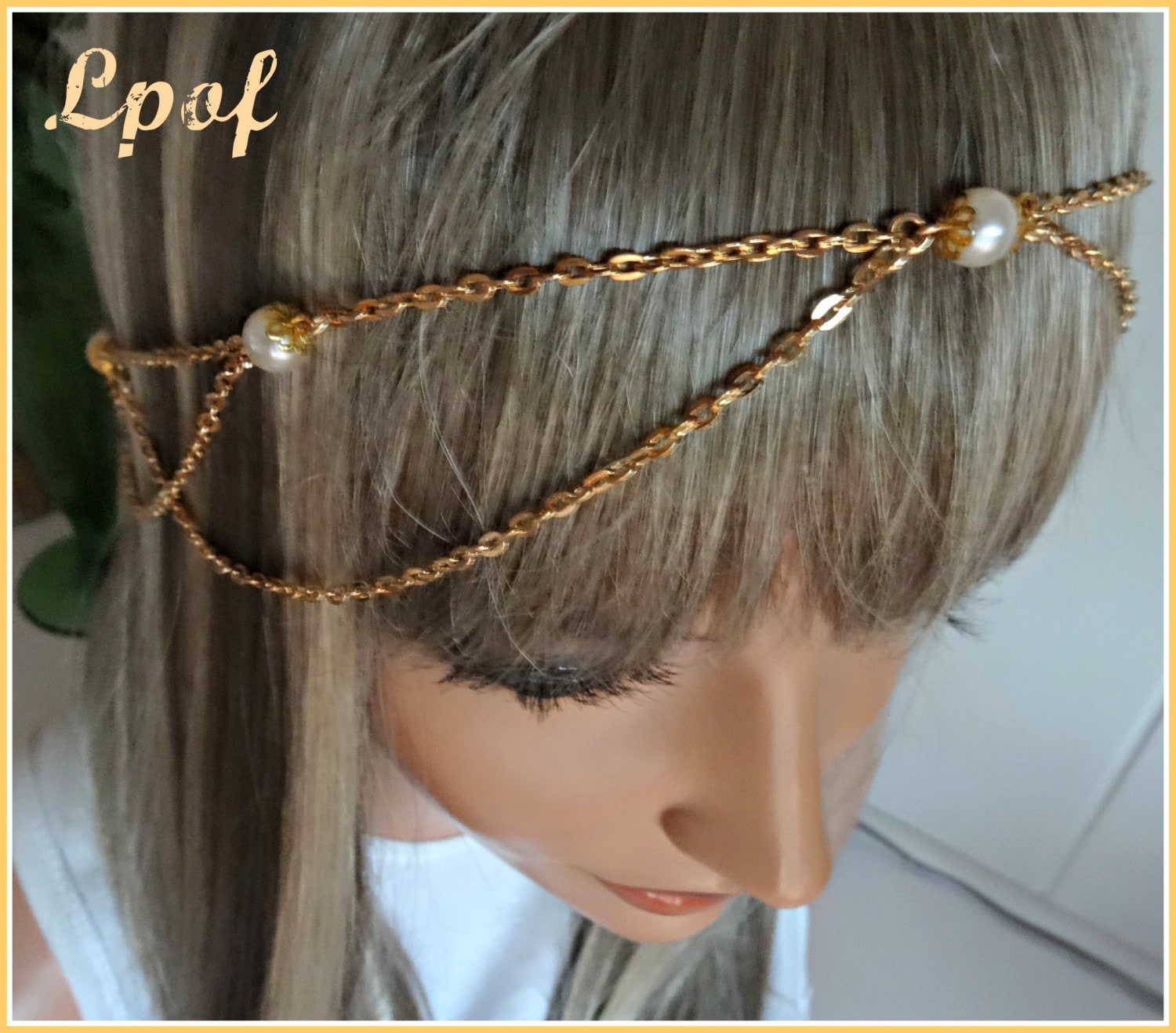 Rose Gold Bridal Headpiece Head Piece Hair Jewelry Chain Headpiece ...