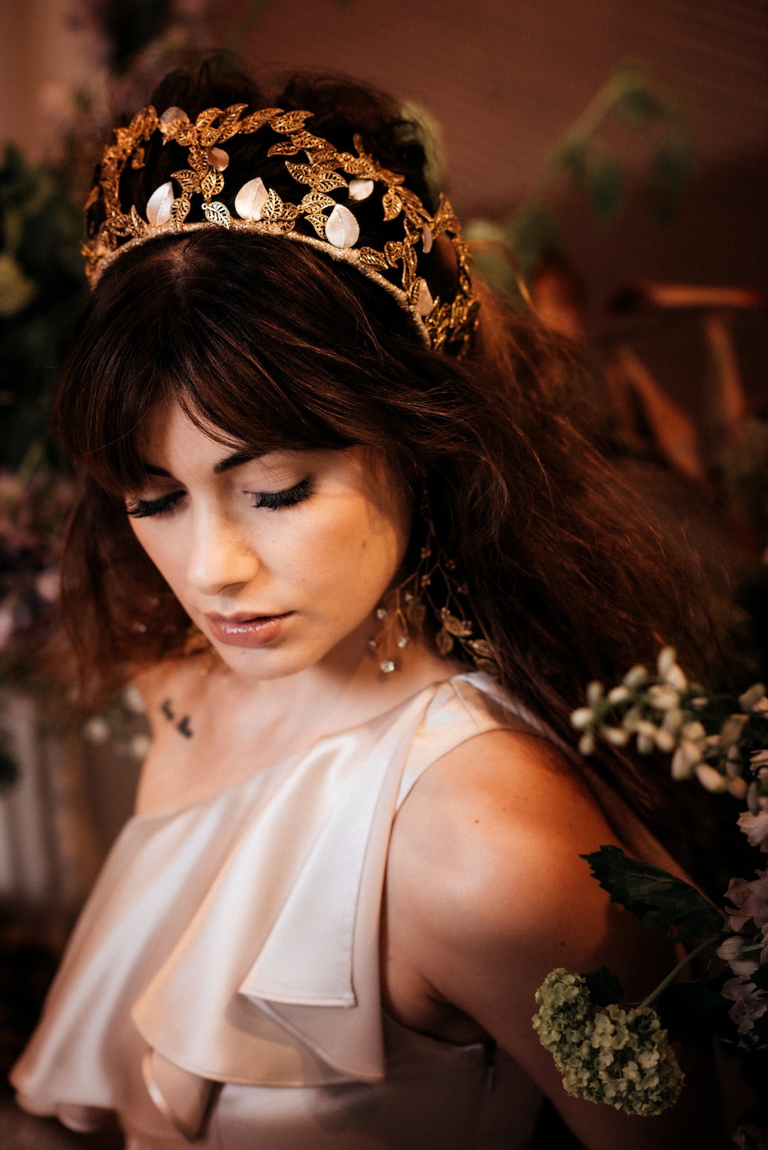 Gold Leaf Spring Racing Headpiece Gold Crown Headband Fascinator ...