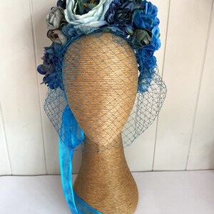 Turquoise Blue Fascinator Spring Racing Floral Fascinator - Etsy