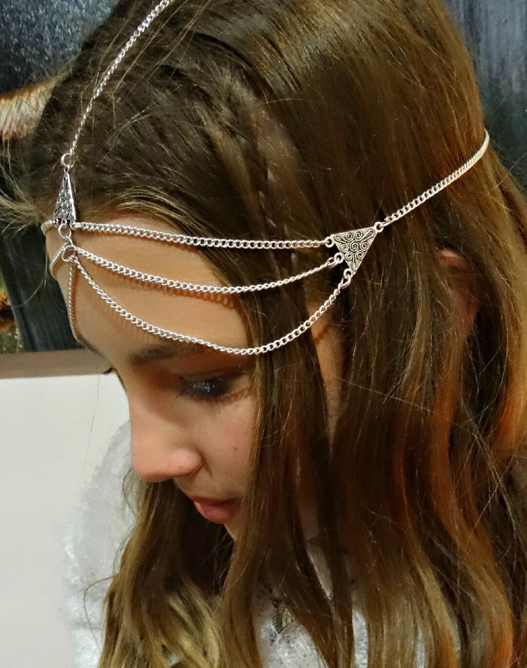 Triangle Headpiece Hair Jewelry Head Jewelry Boho Gypsy Festival ...