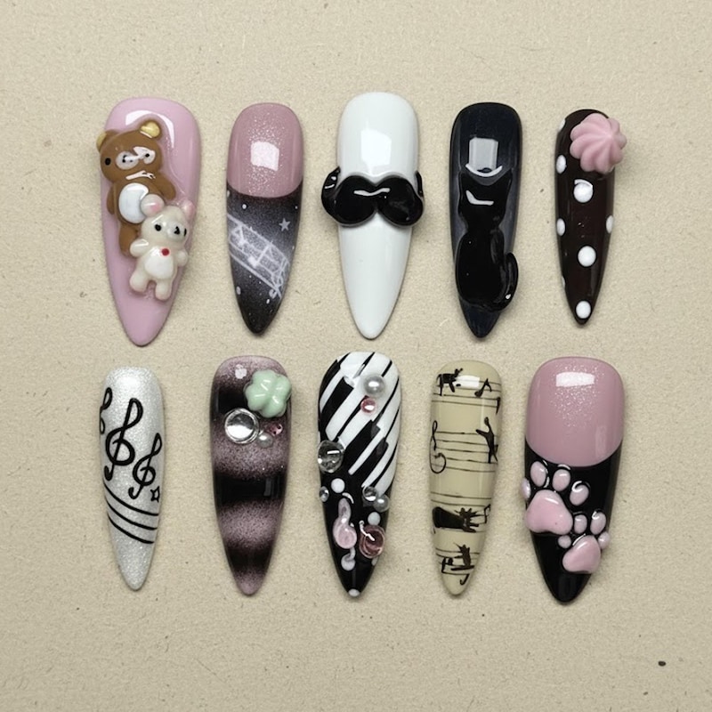 Piano Music Note Nails - Etsy