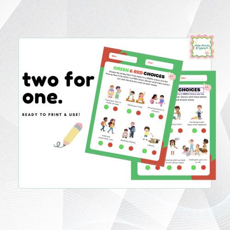 Behavior Sorting Activity: Good & Bad Choices, SEL Classroom Rules (PDF ...