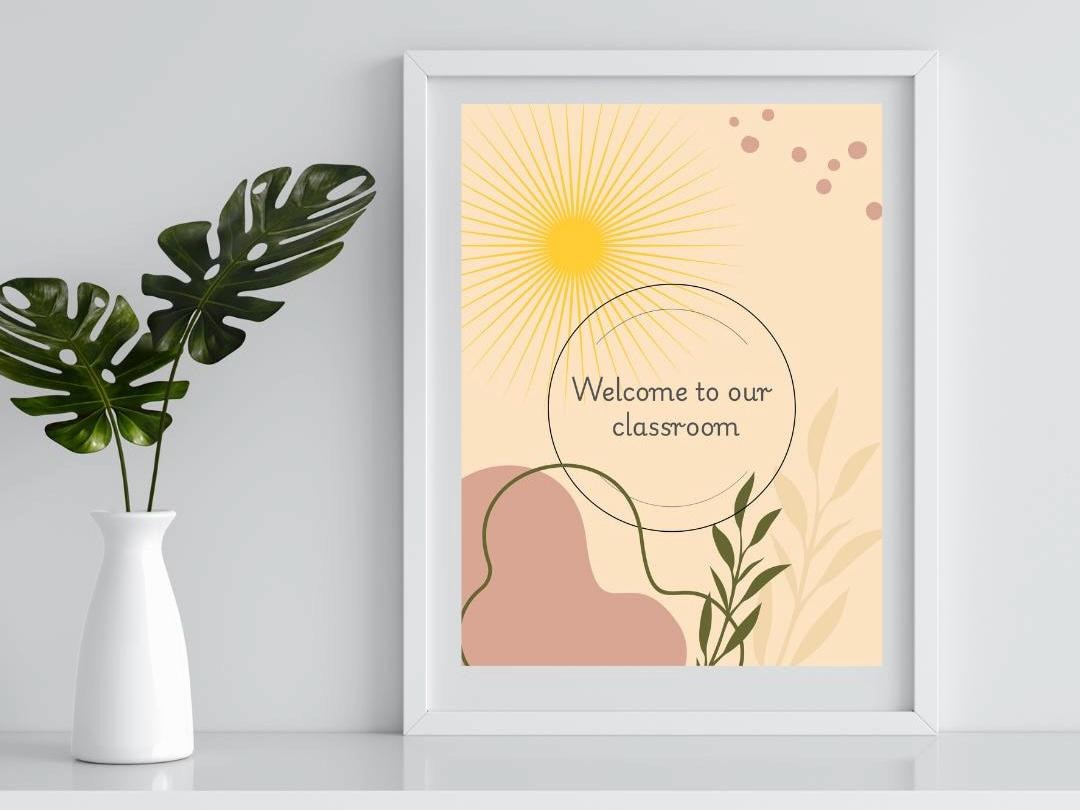 Welcome to Our Classroom Poster | Printable Teacher Wall Art | Back to ...