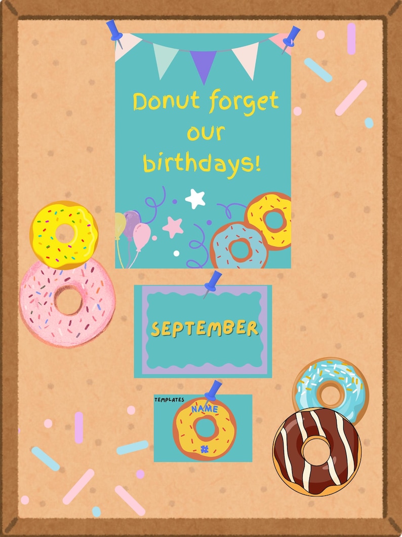 Birthday Chart for Classroom | "donut Forget Our Birthdays" Poster ...