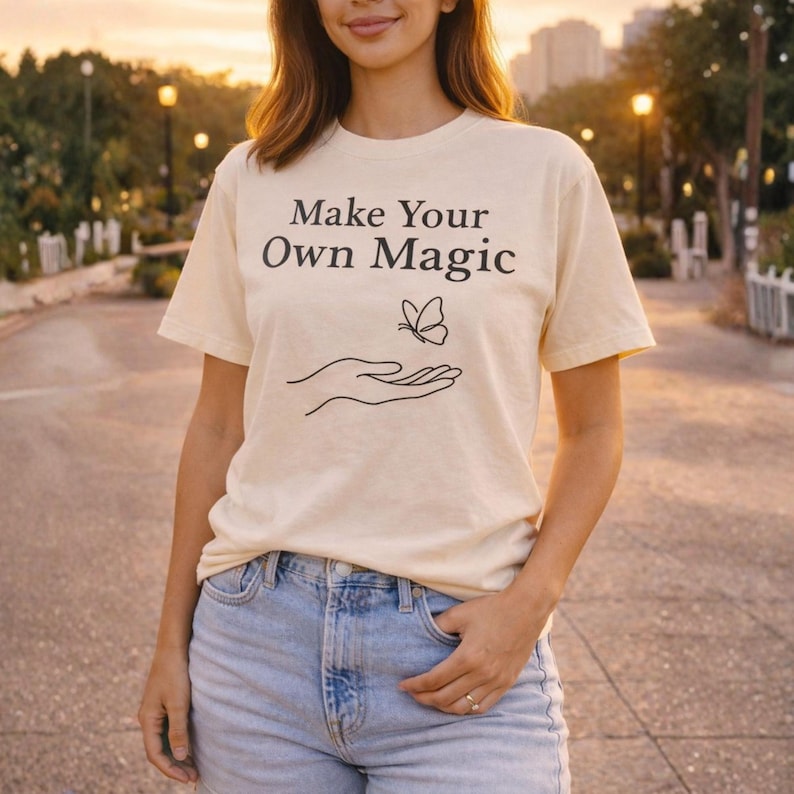 Make Your Own Magic Unisex Tee - Comfort Colors Butterfly T-shirt - Etsy