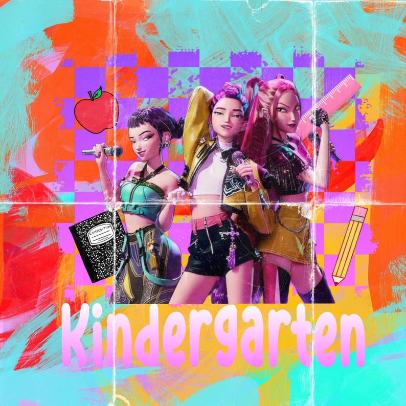 Huntrix Kindergarten PNG: Digital Download, Transparent Background - Etsy