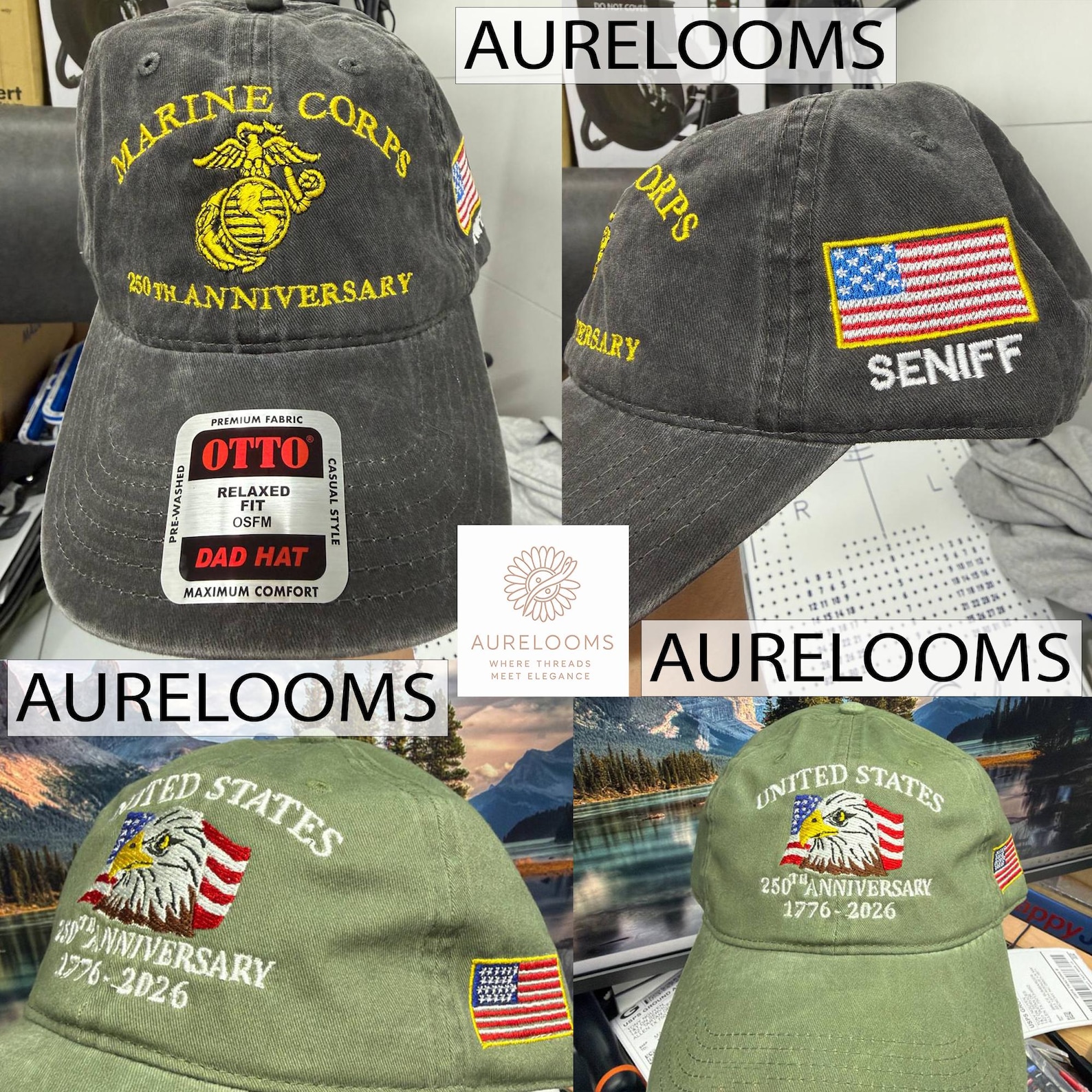 Custom Name U.S. Navy Eagle 1775 2025 Anniversary Hat Patriotic ...