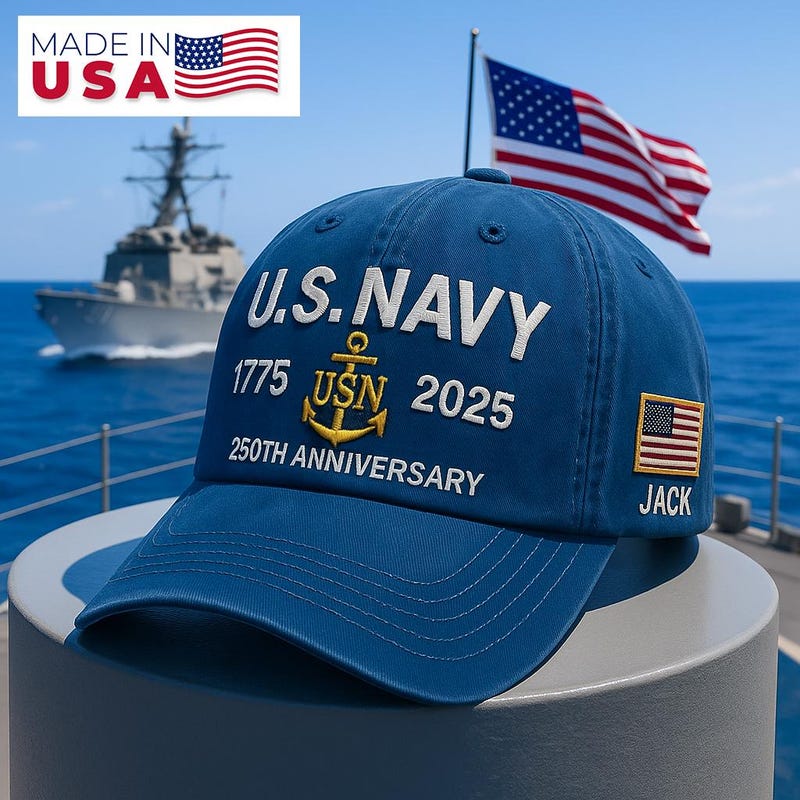 Anniversary Navy Hat - Etsy