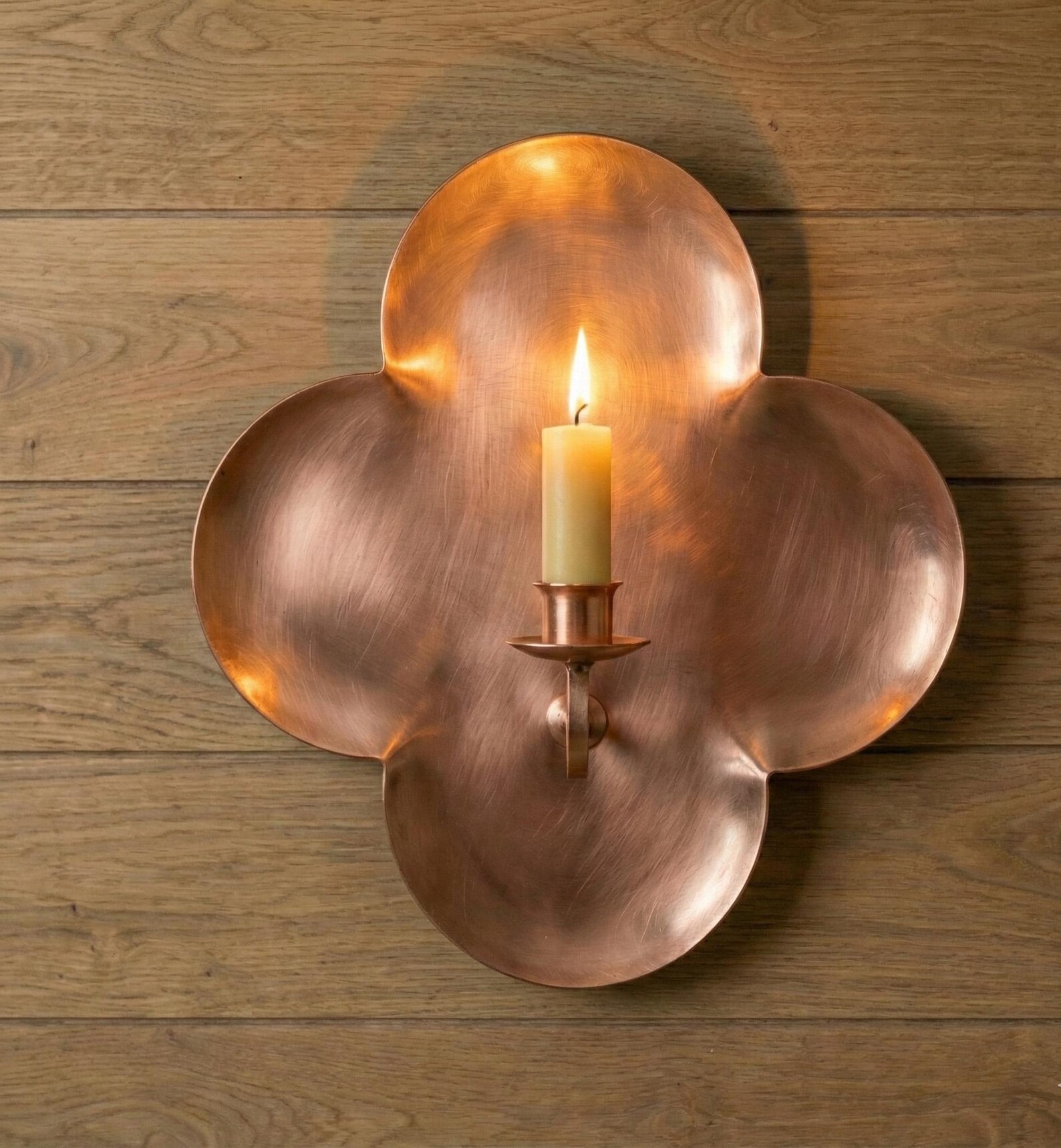 Copper Candle Holder, Wall Candlestick Handler, Wall Sconce - Etsy