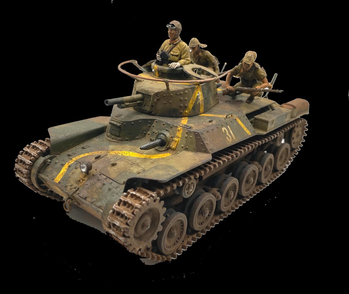 1/35 Scale Expertly Built and Painted WW2 Type 97 Chi-ha Tank and ...