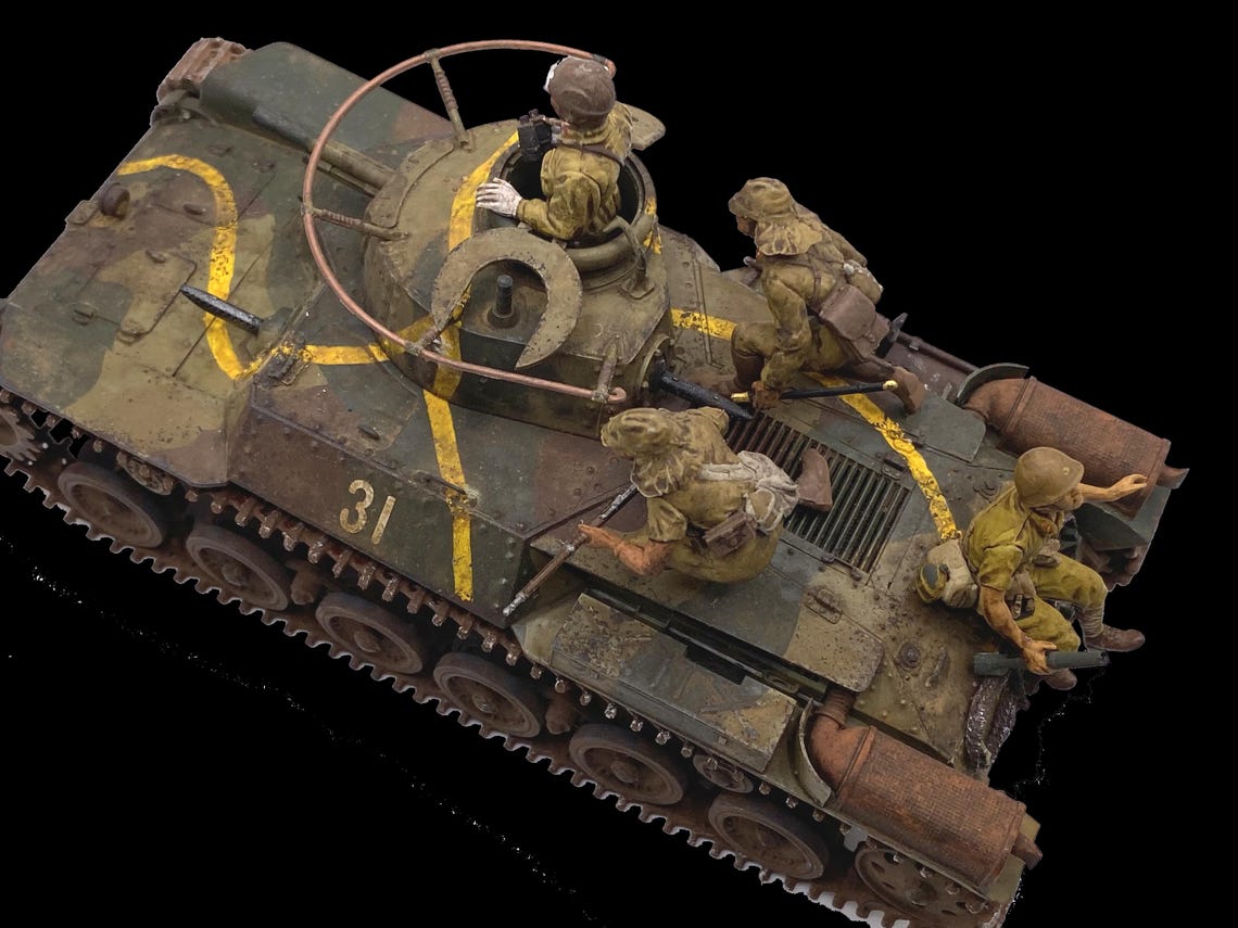 1/35 Scale Expertly Built and Painted WW2 Type 97 Chi-ha Tank and ...
