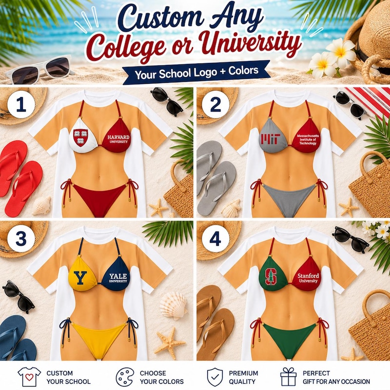 College Beach Bikini Etsy 7181