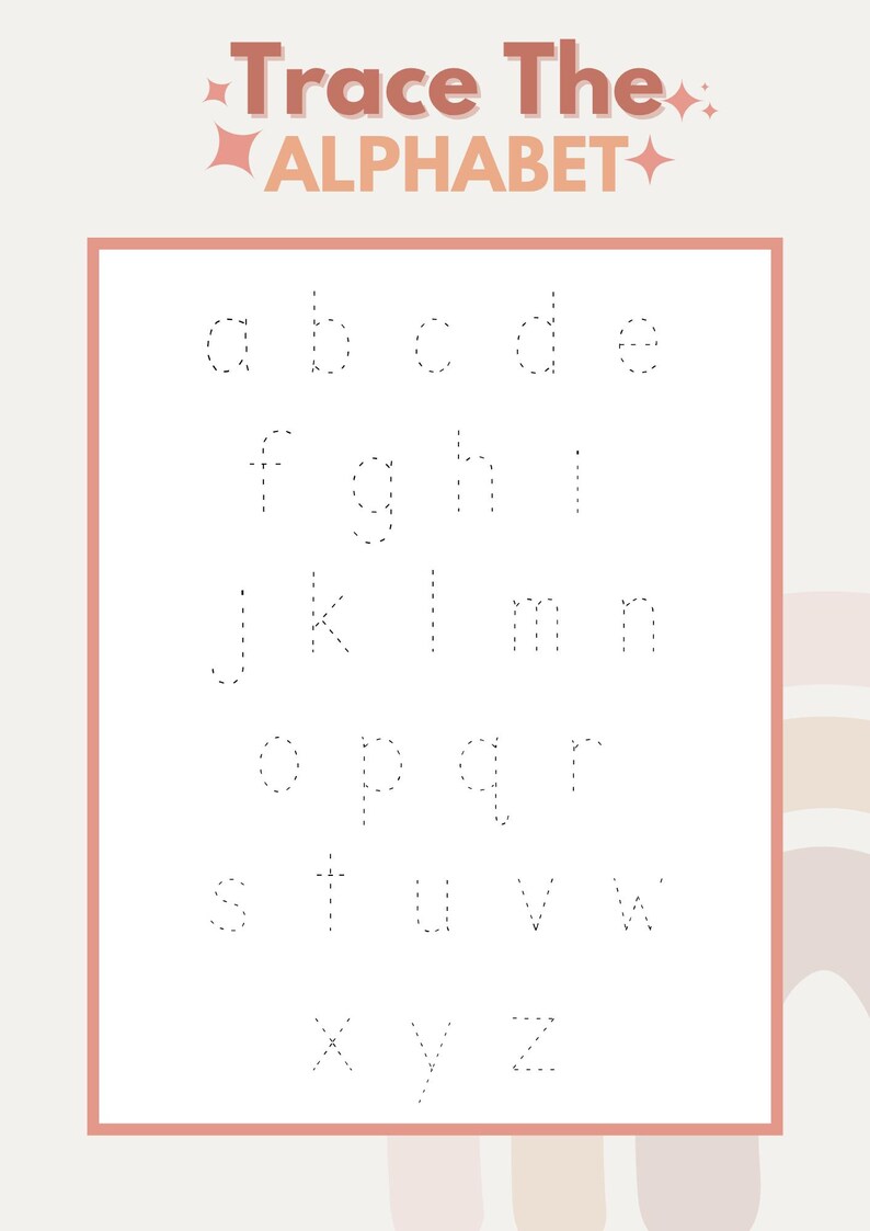 Alphabet Tracing Worksheet Printable | A-Z Writing (digital Download ...