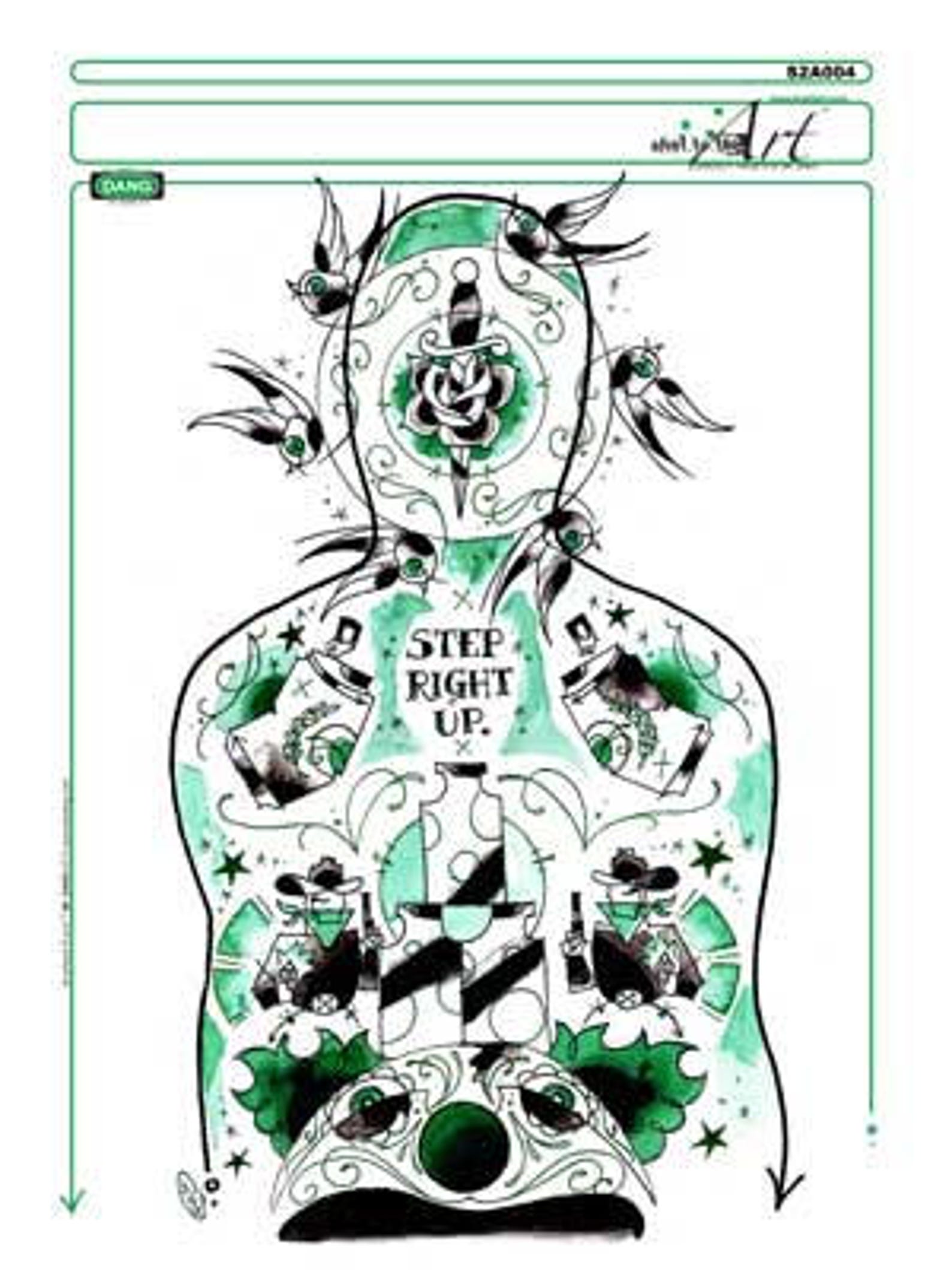 SHOT to the ART Tattoo Range Target Prints - Etsy UK