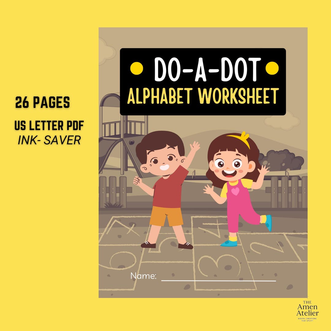 Do a Dot Alphabet Worksheet: Letter Recognition Printable (PDF) - Etsy