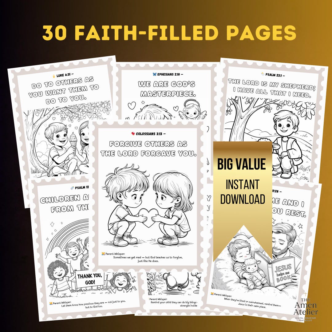 Bible Verse Coloring Book for Kids: Christian Activity Workbook ...