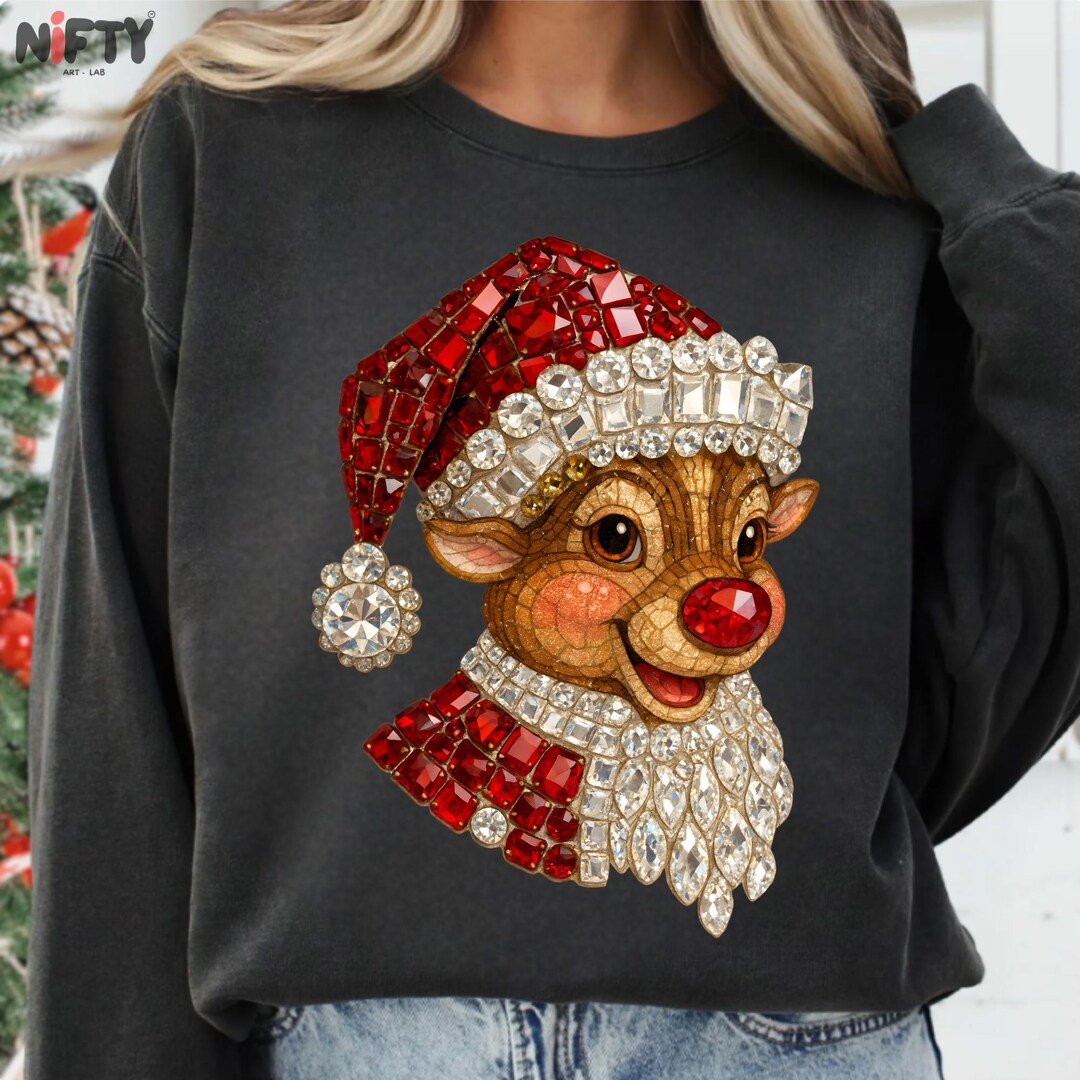Rhinestone Reindeer Png, Jeweled Reindeer, Christmas Png, Diamond ...