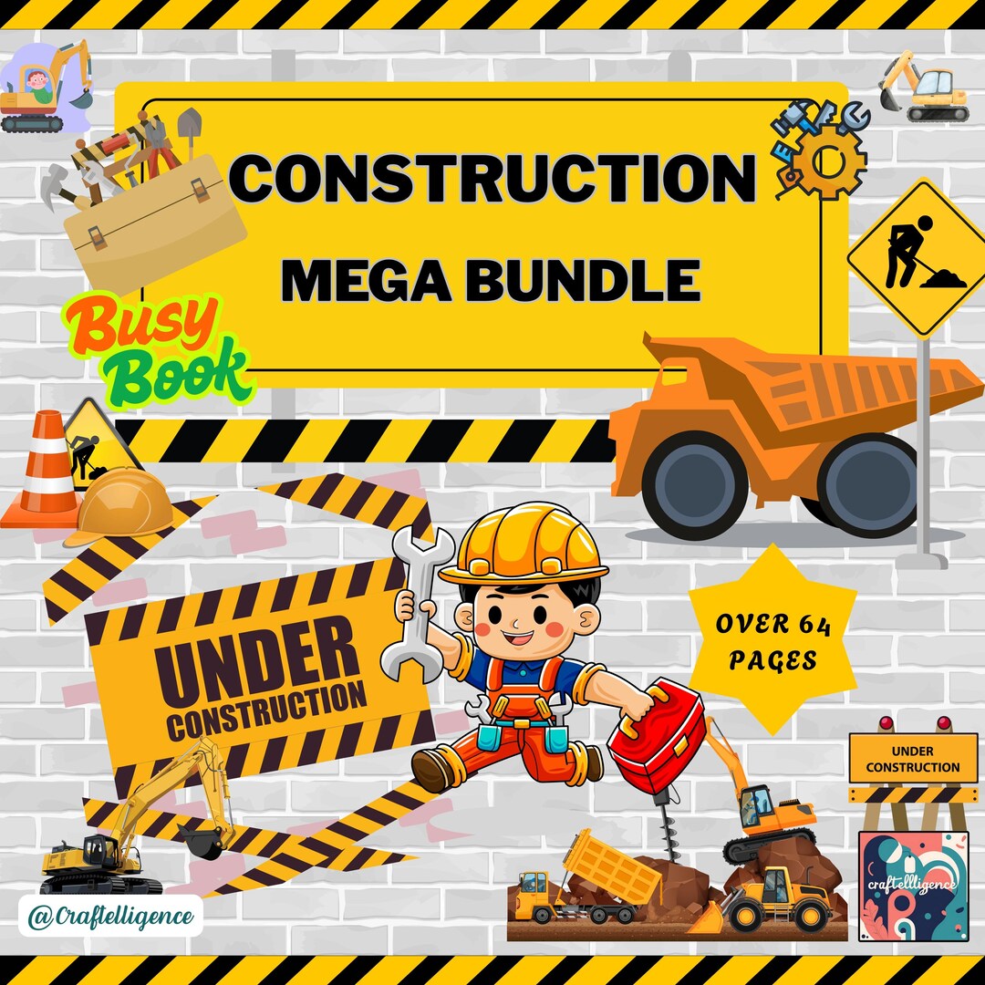 Construction Busy Book: Toddler Learning Binder (PDF Pattern) - Etsy