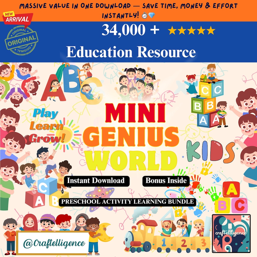 34,000+ Kids Learning MEGA Bundle: Homeschool & Classroom Activities ...