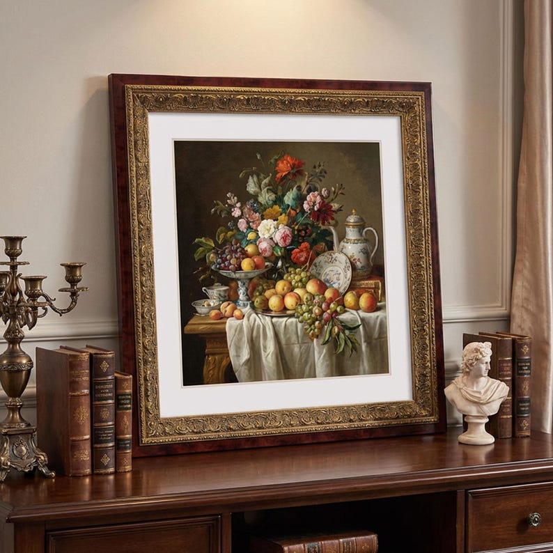Vintage Ornate Wood Picture Frame, Antique European Oil Painting Frame ...