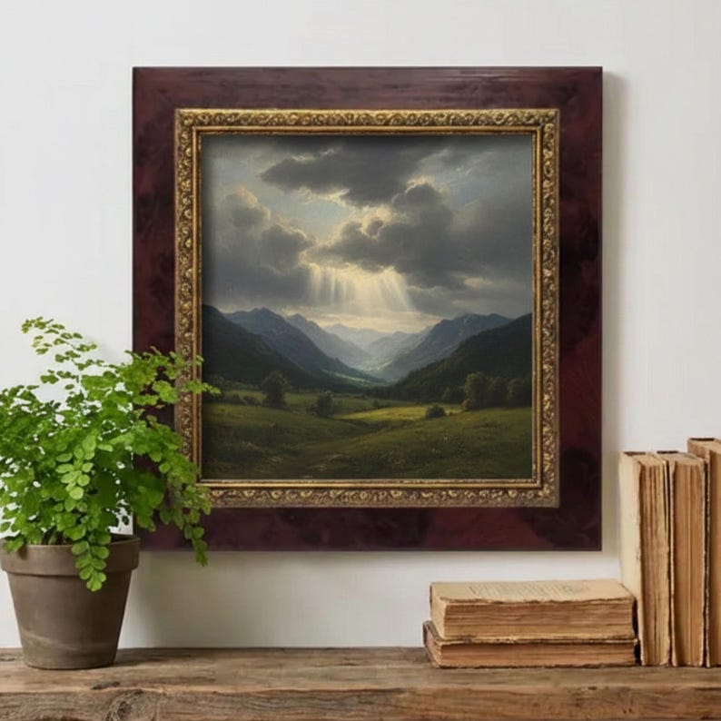 Vintage Ornate Wood Picture Frame, Antique European Oil Painting Frame ...