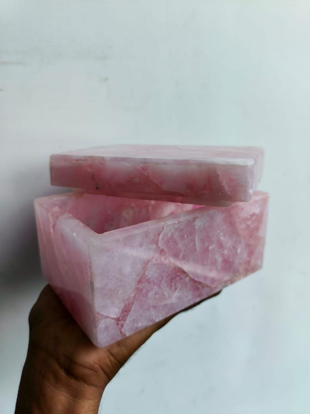 Handmade Rose Quartz Crystal Box, Jewelry Storage, Healing Decor - Etsy