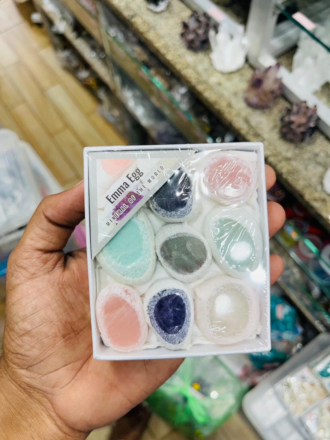 Natural Emma Egg Crystal Cluster Box - Raw Window Quartz Seer Stone ...