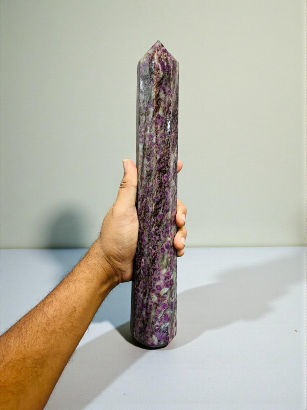 15" Huge Ruby Matrix Crystal Tower | Massive Statement Piece, Healing ...