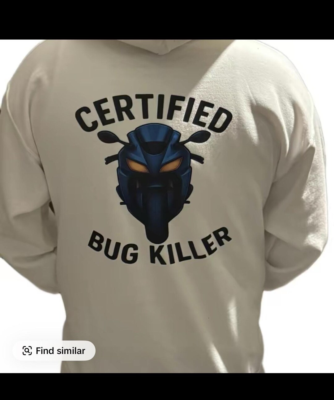 Certified Bug Killer Hoodie | Motorcycle Rider Hoodie | Biker ...