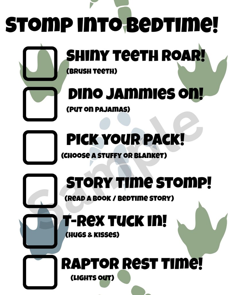 Dinosaur Routine Charts for Kids: Fun Printable Checklist (PDF Download ...