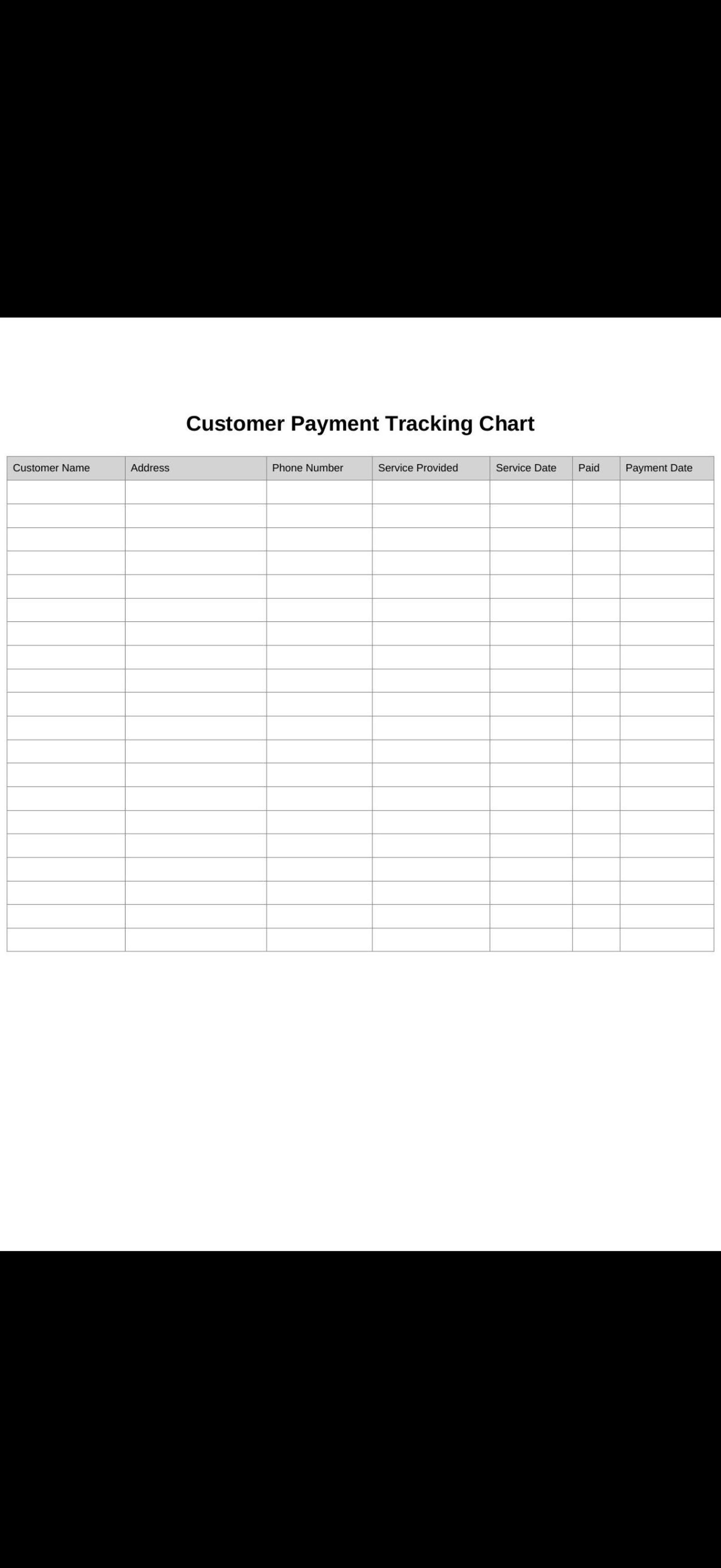 Customer Payment Tracker | Printable & Fillable Lawn Care Invoice Log ...