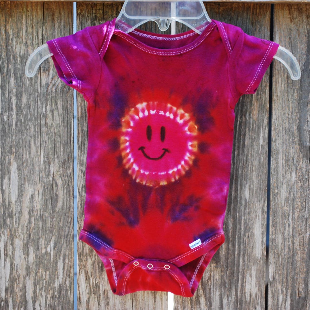 Rainbow Tie Dye Onesie for Infant Girls, Bright Colors, Soft Cotton - Etsy